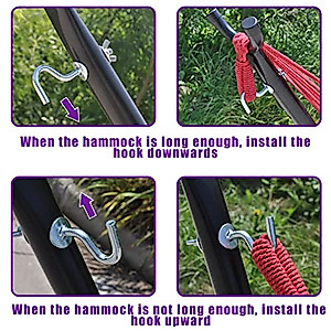 FDW Double Hammock Stands Portable Hammock Stand Heavy Duty Steel Stand for Outdoor Patio or Indoor (Blue)