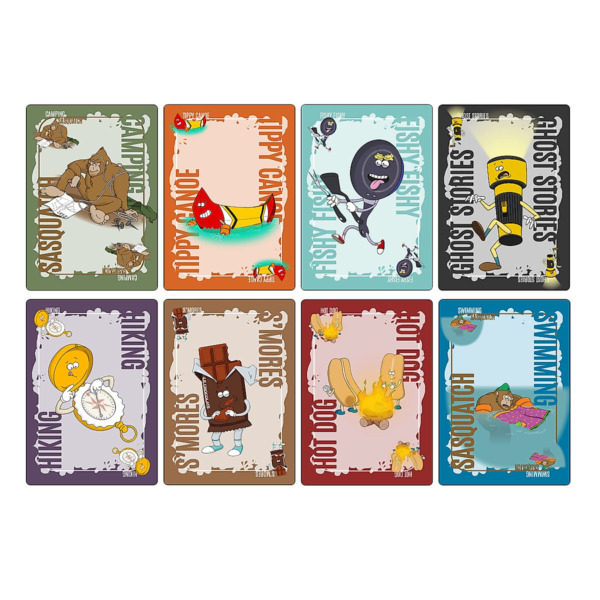 Camping with Sasquatch by Big Discoveries - A 128-Count Family Card Game with a Roar! | Fun Rummy Meets Slapjack Card Games for Kids, Teens, Adults, and Families