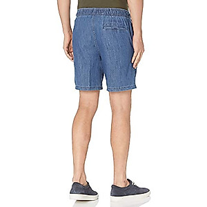 Amazon Essentials Men's Drawstring Walk Short (Available in Plus Size), Medium Wash Chambray, XX-Large