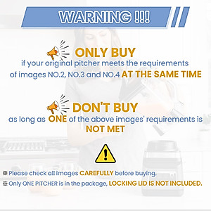 WARDFYT Replacement Pitcher 72 oz XL Compatible with Ninja Blender (New Model) BL610, 72oz Crushing Pitchers Replacement for Ninja BL710WM BL710WMC CO610B CO650B CT610