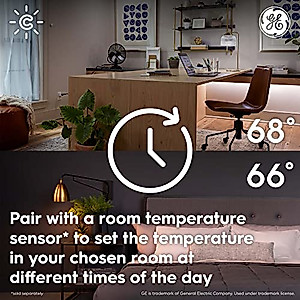 GE CYNC Smart Thermostat, ENERGY STAR Certified, Programmable Wi-Fi Thermostat, Works with Alexa and Google Home