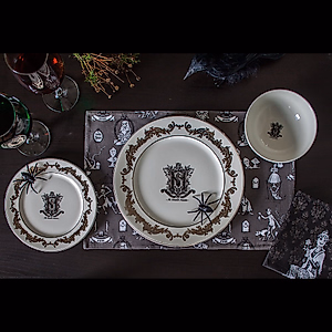 Disney The Haunted Mansion Wallpaper Placemat - Characters Gray