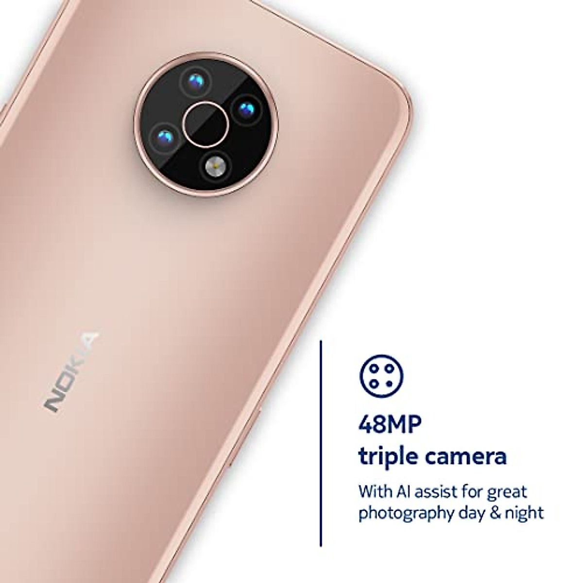 Nokia G50 5G | Android 11 | Unlocked Smartphone | US Version | 4/128GB | 6.82-Inch Screen | 48MP Triple Camera | Sand