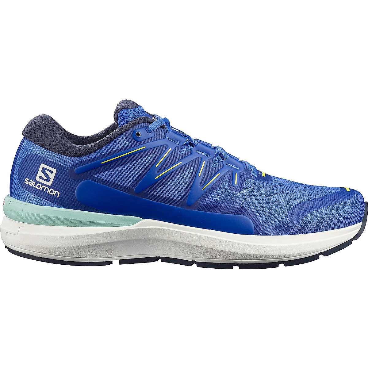 Salomon Sonic 4 Confidence Running Shoes for Men, Palace Blue/White/Evening Primrose, 10.5