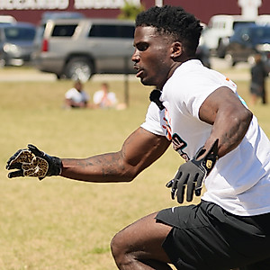 Grip Boost Football Gloves Peace Stealth 6.0 Boost Plus Technology Men's Receiver Gloves - Adult and Youth Sizes (Black/Gold, Youth Small)