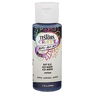 TESTOR 297430 2 oz Navy Matte Acrylic Paint