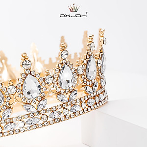 Gold Tiaras and Crowns for Women Rhinestone Wedding Crowns Princess Queen Crown for Girls Crystal Hair Accessories for Bridal Birthday Party Prom Halloween Cos-play Costume Christmas
