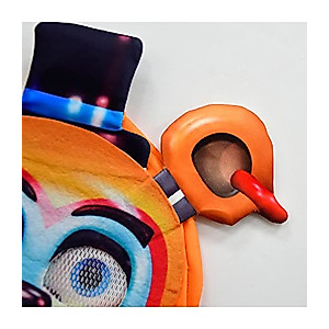 Kids Bear Costume Halloween Security Music Game Bear Costume 5 Night Character Bear Cosplay Outfit Scary Music Five Night's Game Fancy Jumpsuits Funny Dress Party Role Play Costume with Mask Gloves