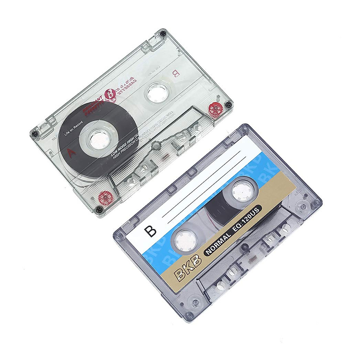 Sara-u 2Pcs Empty Cassette Tape 60 Minutes Standard Cassette Blank Tape Player Empty Magnetic Audio Tape Recording for Speech Music Recording MP3 /DVD