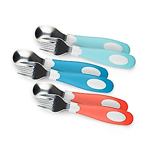 Dr. Brown’s Designed to Nourish Soft-Grip Spoon and Fork Set, Variety Pack
