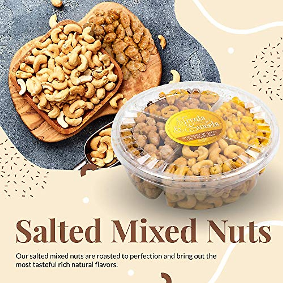 Nuts Gift Platter Tray! Kosher- NUTS Food Arrangement Healthy Variety Sweet, Salty, Roasted, Care Package, Birthday Nuts Assortment, Kosher Snack Box for Families, Office, Home