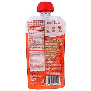 HAPPY TOT Organic Banana, Carrots, & Strawberries Immunity Baby Food, 4 OZ