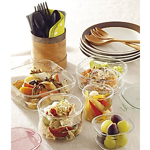 iwaki PS-PRN-4P2 Heat Resistant Glass Storage Containers, Pink, Set of 4, Pack & Range