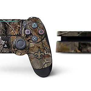 Skinit Decal Gaming Skin Compatible with PS4 Slim Bundle - Officially Licensed NFL New Orleans Saints Realtree AP Camo Design