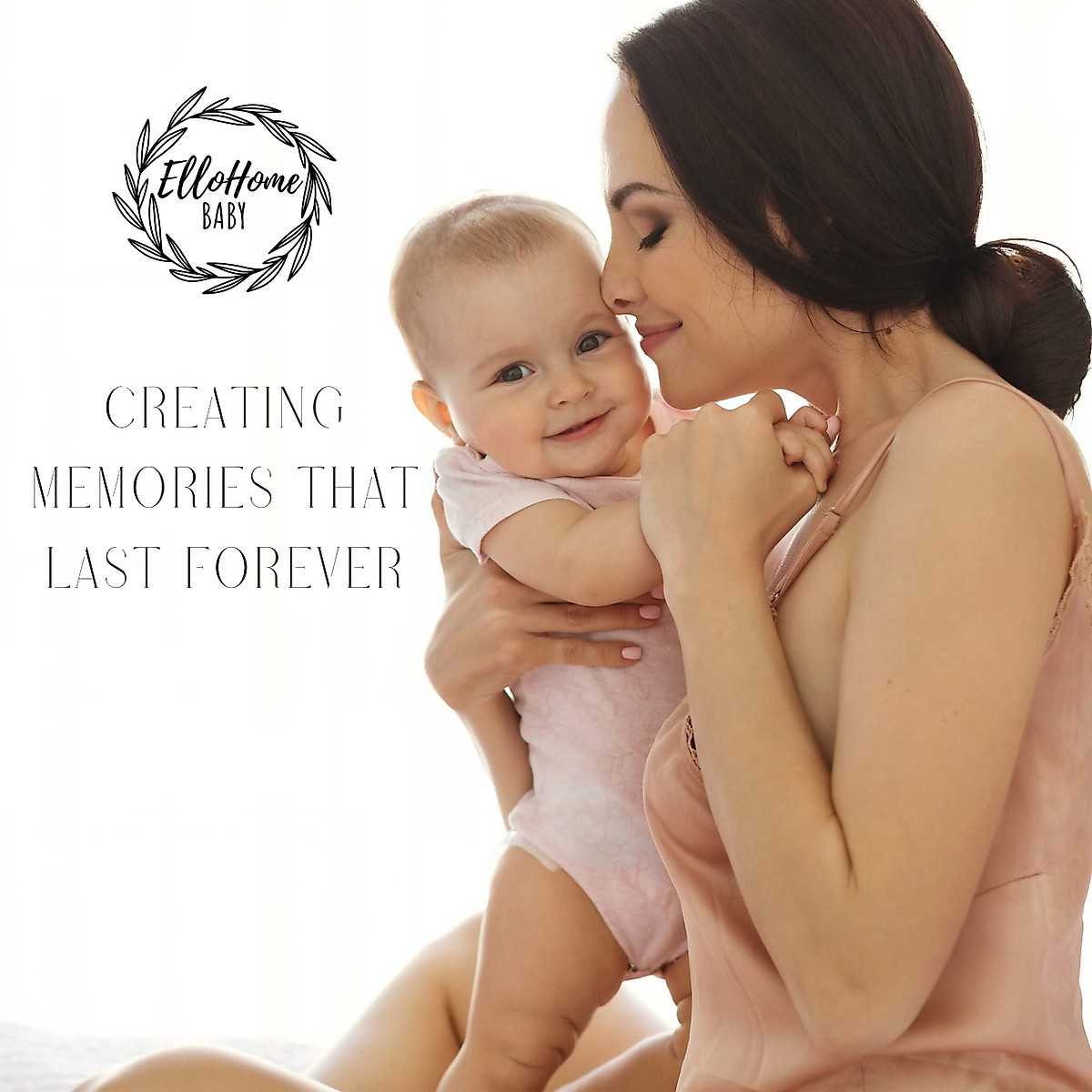 Elephant Baby Monthly Milestone Blanket with Head Bow, Floral Pink Newborn Month Blankets Girl, Track Months Photo Prop Growth Mat, Nursery Swaddling Wrap, Infant Photography (50"x40", Minky)