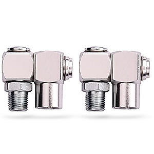WYNNsky 1/4" NPT 360 Degree Swivel Air Hose Connector, 1/4 Inch Industrial Swivel Air Fittings
