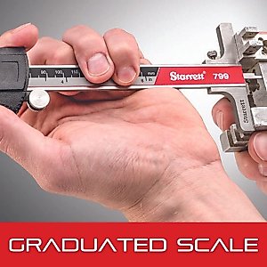 Starrett Stainless Steel IP67 Electronic Slide Caliper - 0-12" Range, .0005" Resolution, LCD Display, RS232 Output, Fine Adjustment, Slide Lock, in/mm Conversion - 798B-12/300