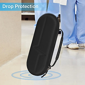 SKYREH Stethoscope Hard Case, Shockproof Slim Travel Storage Bag for 3M Littmann Classic III, 3M Littmann Cardiology IV, Lightweight II S.E, Omron, ADC, MDF Acoustica Stethoscope (Black)