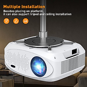 CRAZVIEW Projector, 5G Portable Video Projector with WiFi and Bluetooth Function, 9500L Outdoor Projector Native 1080P Support 350 Inch Display, Compatible with Android/iOS/TV Stick/Computer
