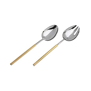 Godinger - Stainless Steel Salad Spoon Fork Serving Set of 2 piece