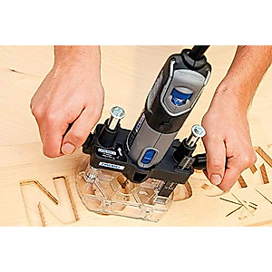 Dremel 4300-5/40 High Performance Rotary Tool Kit with LED Light- 5 Attachments & 40 Accessories- Engraver, Sander, and Polisher- Perfect for Grinding, Cutting, Wood & 335-01 Plunge Router Attachment