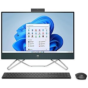 HP 2023 All-in-One AIO Desktop 23.8" FHD IPS Touch 10-Core Intel Core i5-1235U Iris Xe Graphics 16GB DDR4 1TB SSD WiFi AX RJ45 HDMI Webcam Wireless Mouse KB Starry Forest Windows 11 Pro w/RE USB