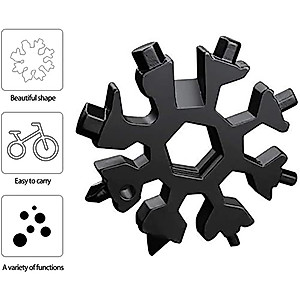 18 in 1 Snowflake Multi Tool, Stainless Steel Snowflake Pocket Multitool Card Combination Compact Portable Outdoor Tool (2 pack)