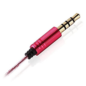 Betron B25 in-Ear Headphones Earphones with Microphone and Volume Controller, Noise Isolating Earbud Tips, 3.5mm Head Phone Jack (Red)