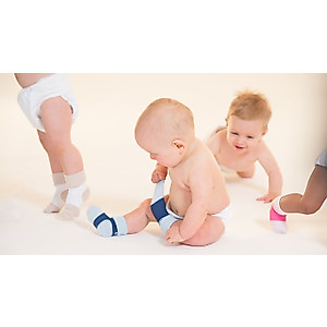 Sock Ons Keep Baby Infant Socks On, 0-6 Months (Black)