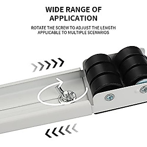Two Adjustable Mobile Washing Machine Stand Fridge Stand Universal Dolly Stand with Brake, Non-Slip, Suitable for Refrigerator Base, Dryer Base, Washing Machine Base ，Movable Washer Stand (White)