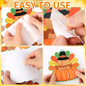 Thanksgiving Decorations 54 Pcs Turkey Cutouts Cartoon Turkey Paper Cutting Decor for Home Party School Bulletin Board Classroom Fall Theme Thanksgiving Party Supplies