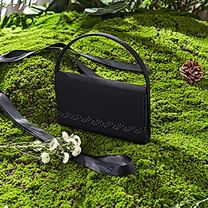 Ava&Lina Black Clutch Purse Women Evening Handbag Top Handle Bag