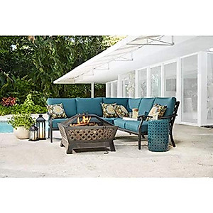 Hampton Bay Tipton 34 in. Steel Deep Bowl Fire Pit in Oil Rubbed Bronze