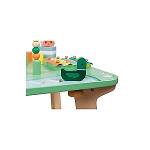 Janod Wooden Pretty Meadow Activity Table - 21.1" Tall - Ages 12 Months+ - J05327