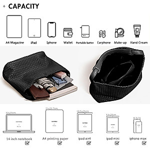 Women Boston Bag Woven Vegan Leather Handbags Female Satchel Messenger Bag Fashion Shoulder Crossbody Bag Casual Hobo (Black)