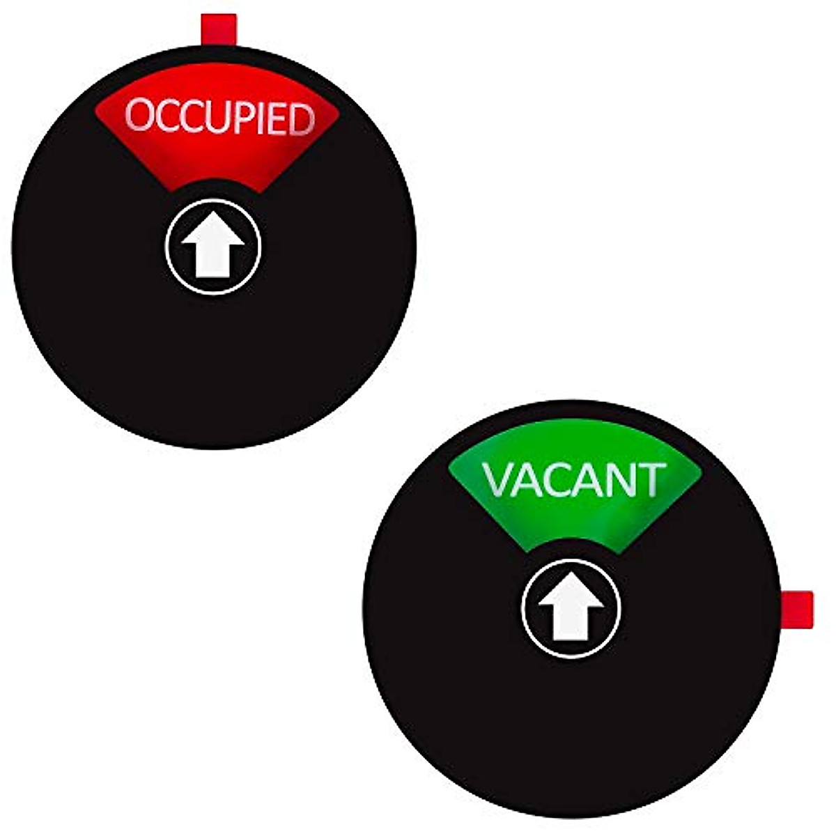 Kichwit Privacy Sign for Offices or Homes - Do Not Disturb Sign, Restroom Sign, Office Sign, Conference Sign, Vacant Sign, Occupied Sign - Tells Whether Rooms are Vacant or Occupied, 5 Inch, Black