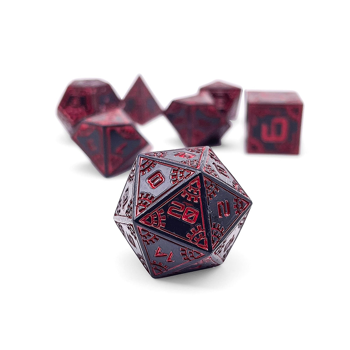 Norse Foundry Metal Space Dice - Red Giant