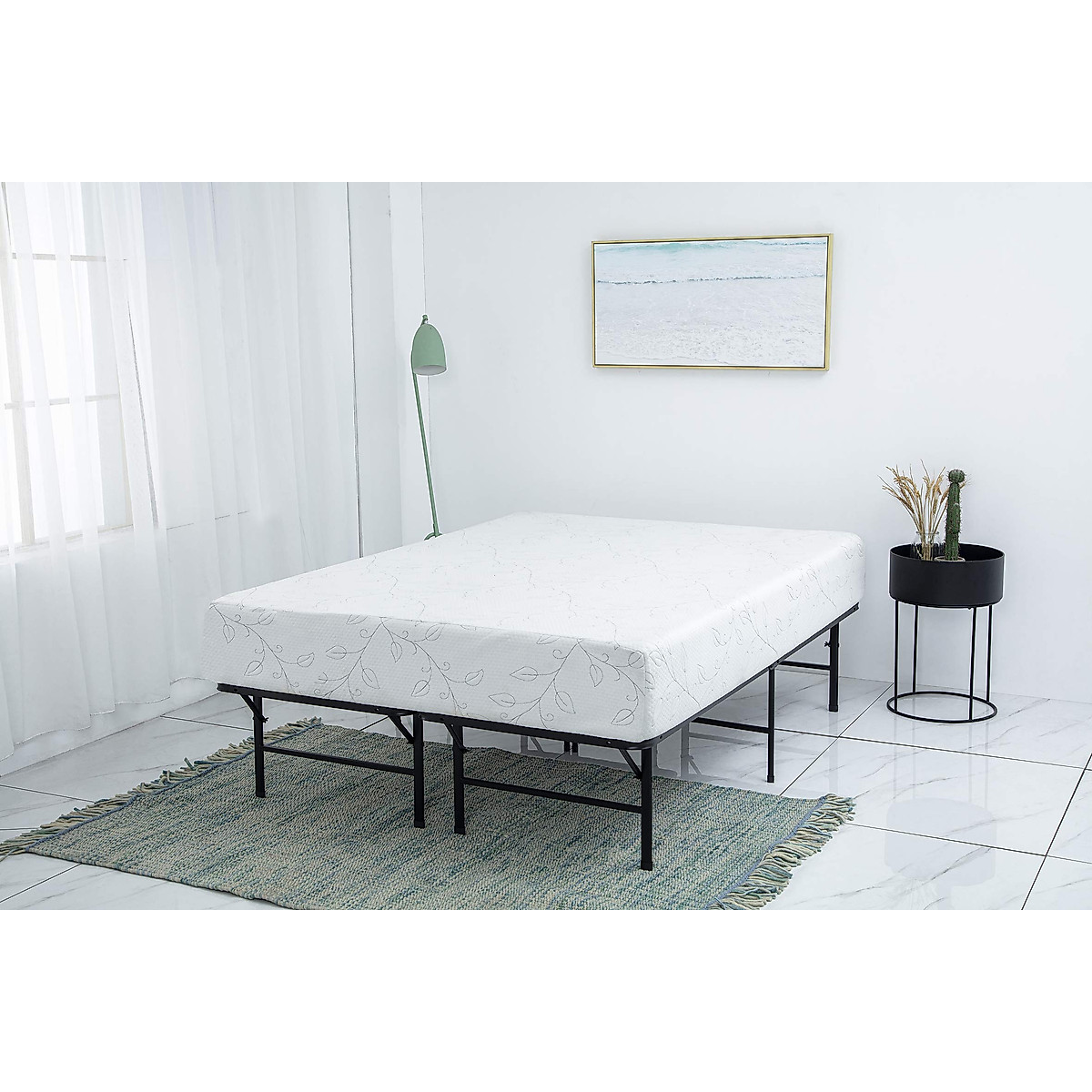 V&LX 16 Inch Tall Bed Frame/Mattress Support/Easy Assembly/No Boxspring Needed (16,Twin XL)