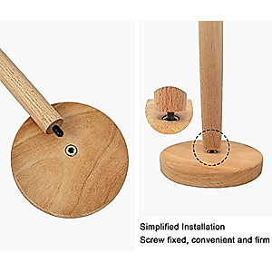 Yistao Wood Paper Towel Holder, Wooden Paper Towel Holder Countertop Standing Paper Towel Organizer Roll Dispenser for Kitchen Countertop & Dining Table