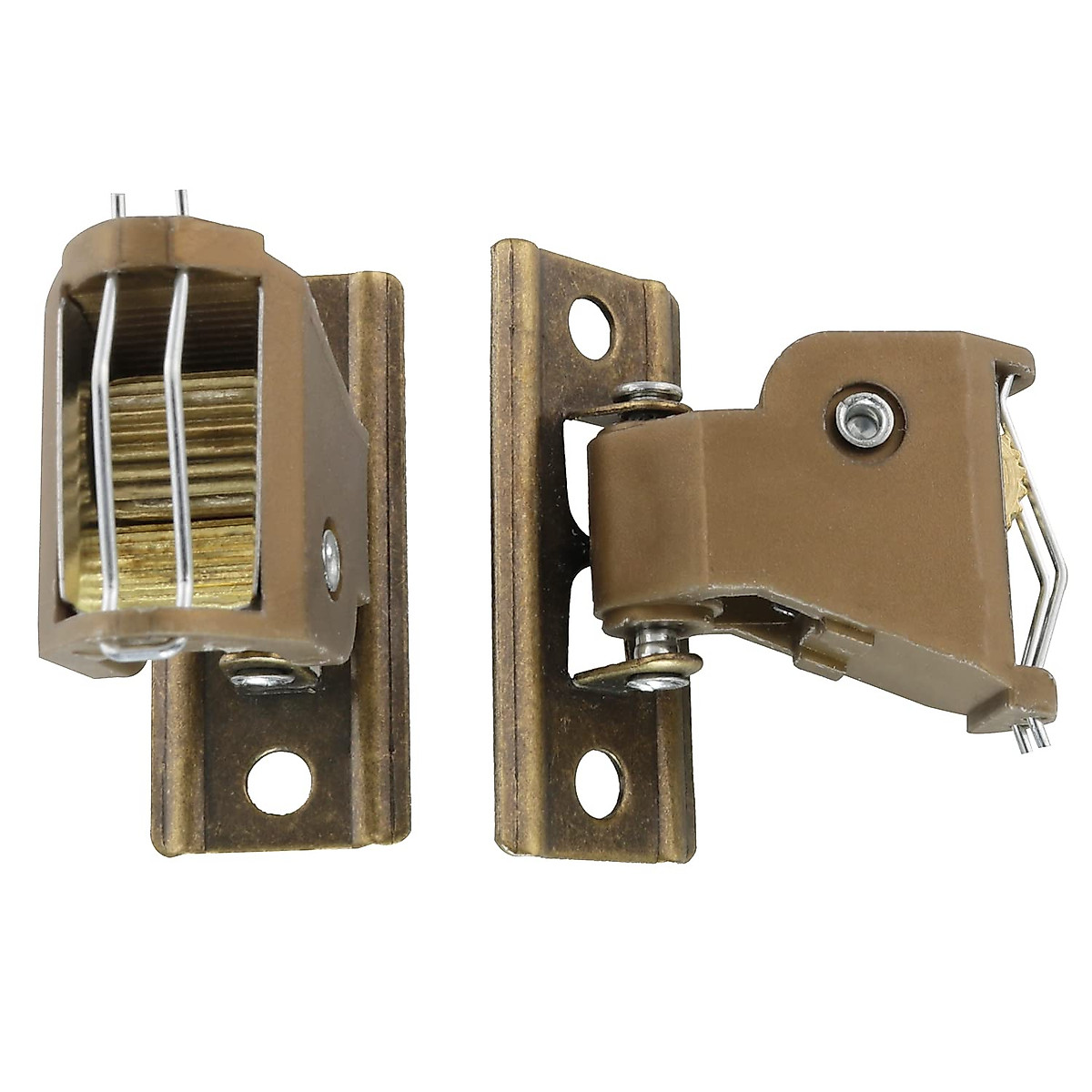 ZZLZX 2PCS Roman Shade Cord Lock Austrian Shade Window Blind Lock Holds Roman Shade Rope Brown Lockset (4 Screws), Brown