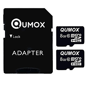 QUMOX 2 X 8GB 8 GB microsdhc Flash Memory Card Class 10 TF