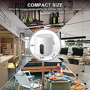Mini Rice Cooker 2-Cups Uncooked, 1.2L Portable Non-Stick Small Travel Rice Cooker, Smart Control Multifunction Cooker with 24 Hours Timer Delay & Keep Warm Function, Food Steamer