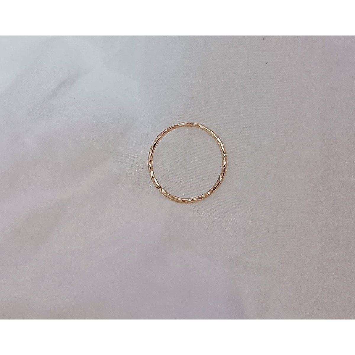 Hand Made Hammered 14K Gold Filled Texture Tiny Hoop Earring Nose Ring Cartilage Huggie Helix Piercing Septum Tragus Sleepers Women Men Teenagers 925 Sterling Silver 14K Rose Gold Fill 22G 20G 24G