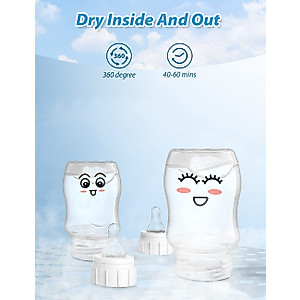 Baby Bottle Warmer and Dryer, Elechomes Electric Steam Warmer, Up to 10 Bottles, Super Large Capacity 600W Fast Bottle Warmer with LED Display, Auto Shut Off, BPA-Free