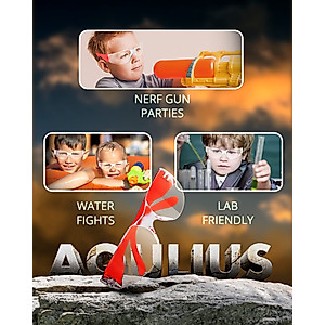 Aqulius 24 Pack of Kids Safety Glasses ANSI Z87+ (24 Protective Goggles in 6 Colors) Crystal Clear Eye Protection - Specially Designed to Fit Children, Perfect for Nerf Parties