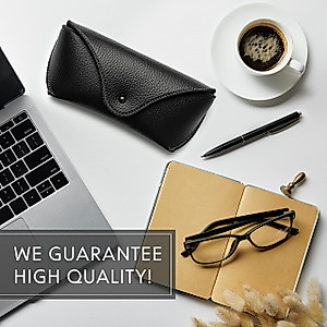PU Leather Sunglasses Case Black, Durable Glasses Case Medium Big, Sunglass Cases, Goggles Case, Portable Sunglasses Case Slim, Spectacles Case, Knocks Protection Case