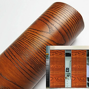 practicalWs Wood Grain Contact Paper Peel and Stick Wallpaper Removable Wall Paper Decorative Cabinet Vinyl Wrap PVC 15.8''×78.7''