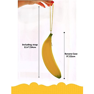 Cafurty Big Capacity Banana Shape Pen Bag Pencil Case Cute Silicone Bag Coin Bag Key Pouch - Yellow