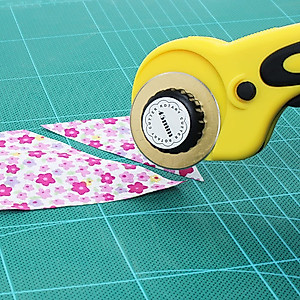AUTOTOOLHOME 45mm Rotary Cutter Set with 10 Pack Titanium Rotary Blades Fabric Cutter SKS-7 Quilting Sewing Patchwork Tool