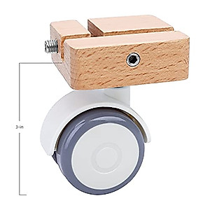 Niteangel Supplement Universal Wheel - Only Fits for Niteangel Bigger World Series - MDF Aspen Hamster Cage to Move Your Hamster Cage Simply (Burlywood, for Niteangel Bigger World - Top Opening Door)